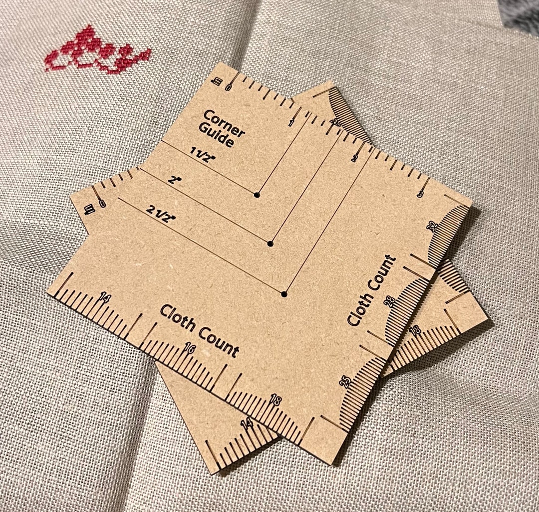 Corner Border and Fabric Gauge for Cross Stitch, Needlework, Embroidery ...