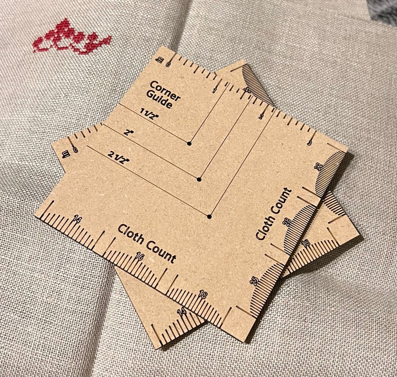Corner Border and Fabric Gauge for Cross Stitch, Needlework, Embroidery ...