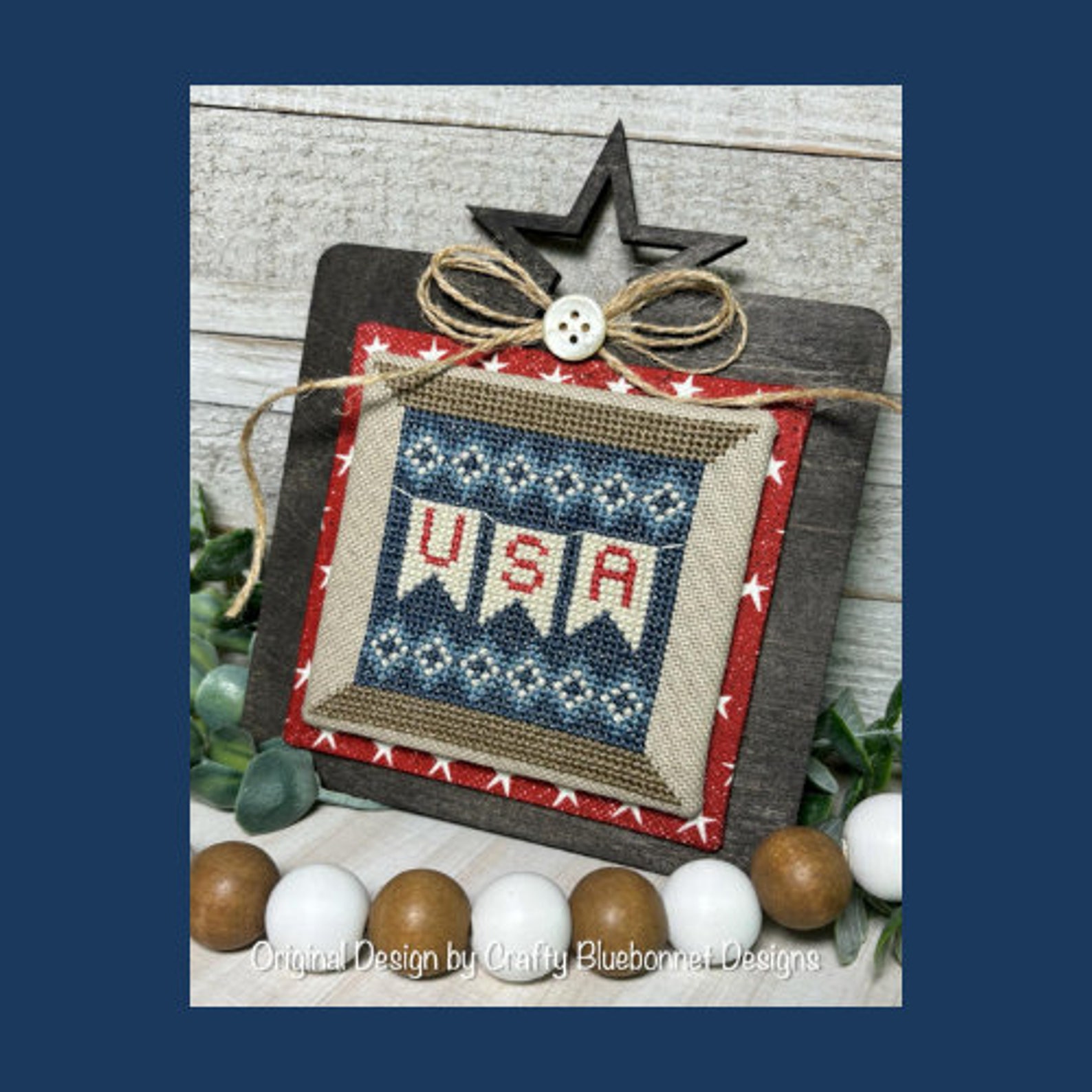 Crafty Bluebonnet Designs' USA Banner Spool Pattern and Star Burst ...