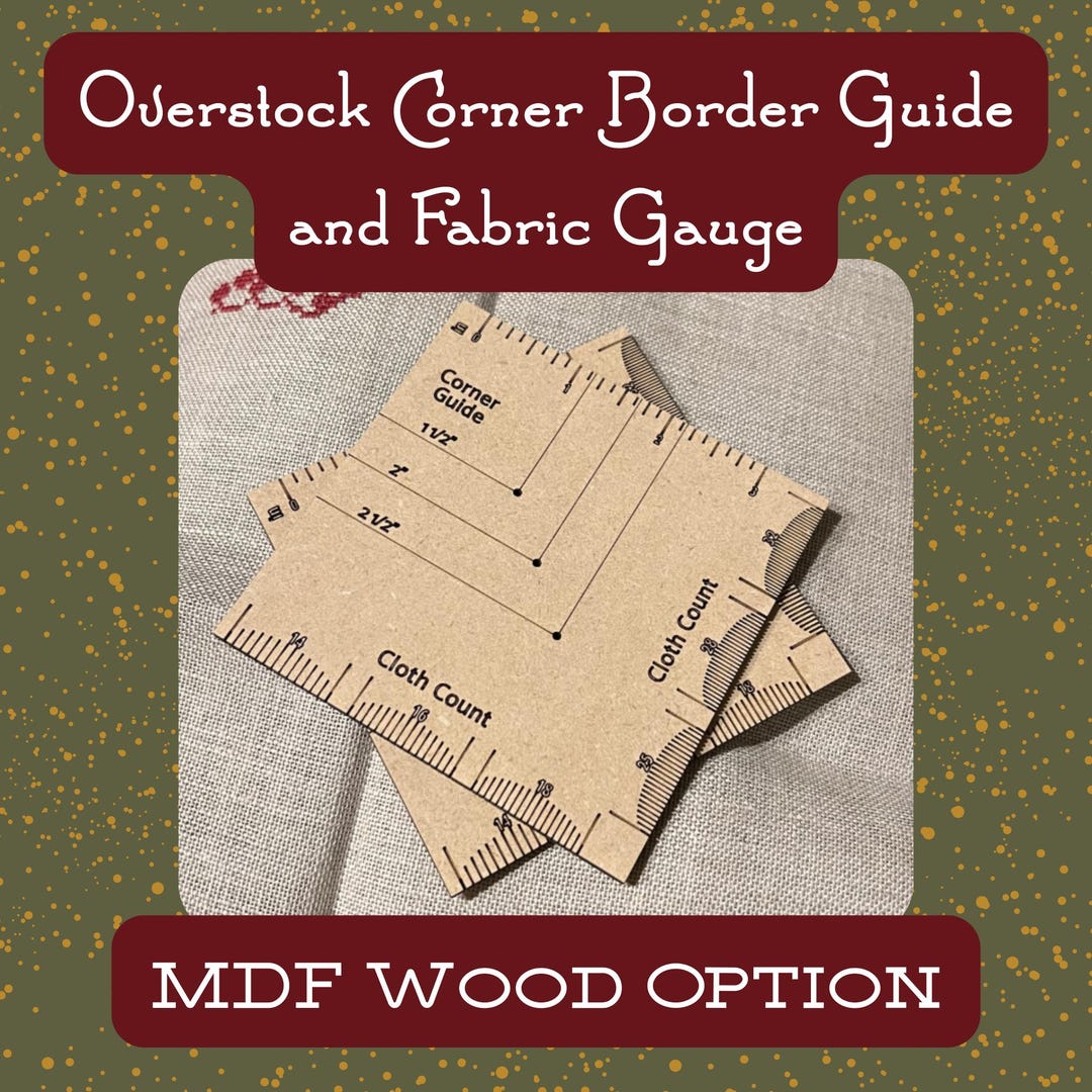 OVERSTOCK/SECONDS - MDF Corner Border Guide and Cloth Counter for Cross ...