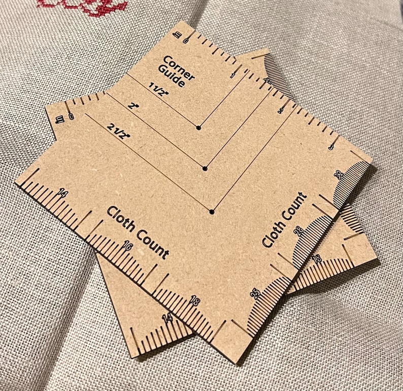 Corner Border and Fabric Gauge for Cross Stitch, Needlework, Embroidery ...