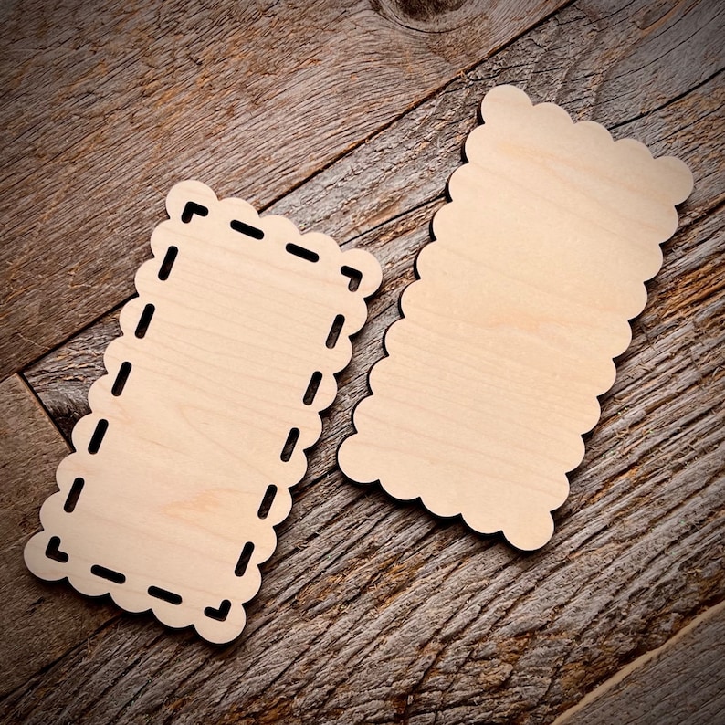 Scalloped Edge Blank Rectangular Backer Boards for Cross - Etsy