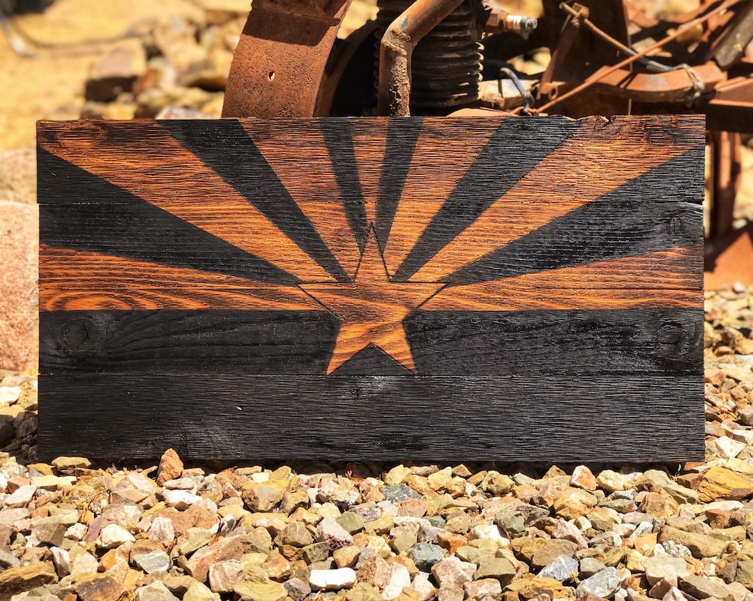 Wooden State Flag Arizona/ State Flag/ Wooden Flag/ Arizona Signs ...