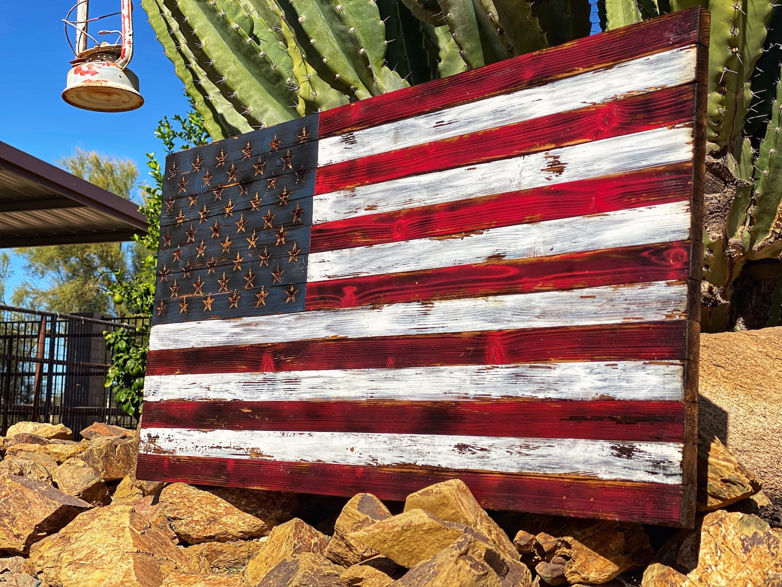 Rustic American Flag American Flag Wall Art Wooden Flag - Etsy