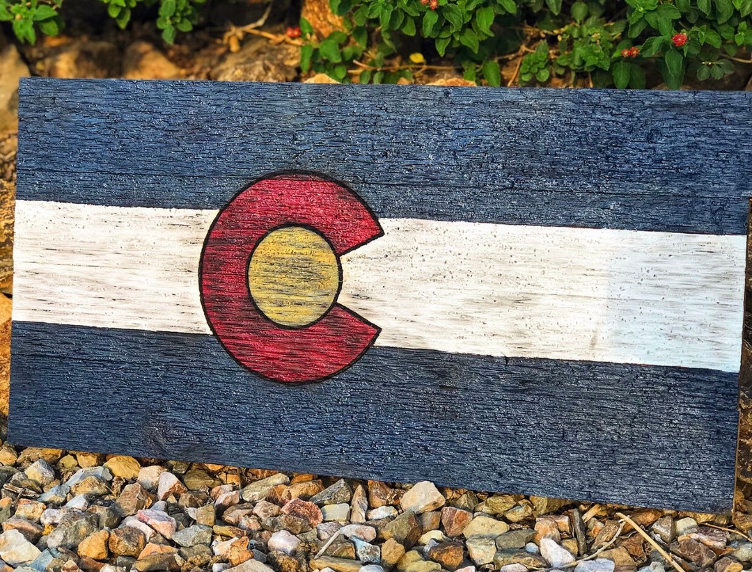 Colorado Wooden Flag, Colorado State Flag, Gift for Teen, Decor for ...