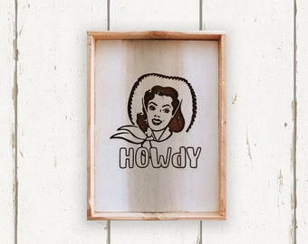 Vertical Howdy Sign - Etsy