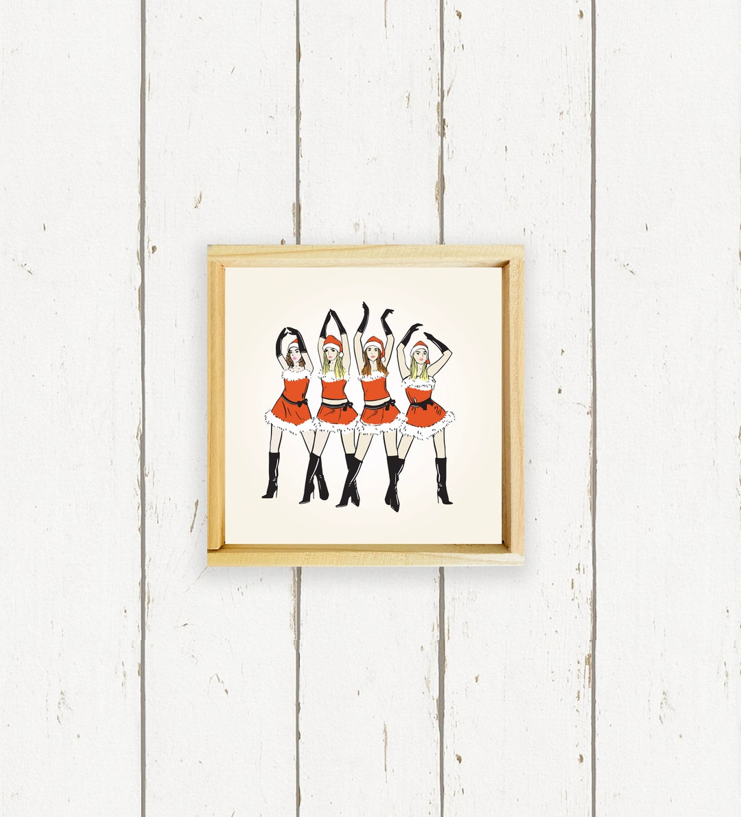 Mean Girls - Jingle Bell Rock Formation - Hand Made Wood Sign - Boho ...