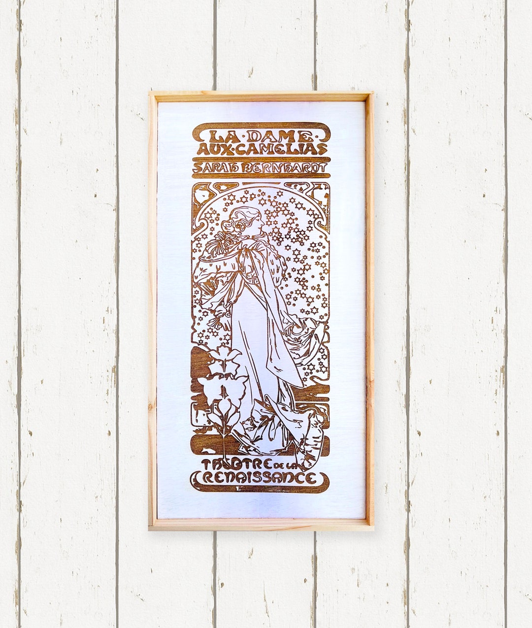 Alphonse Mucha - Art Poster - Hand Painted Wood Sign - Etsy