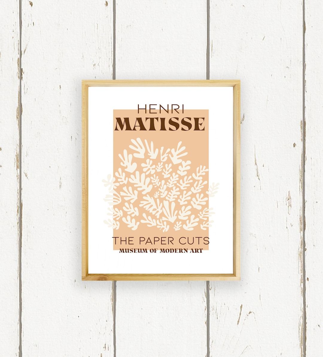 Henri Matisse Paper Cuts Art Poster - Hand Painted Wooden Home Decor ...