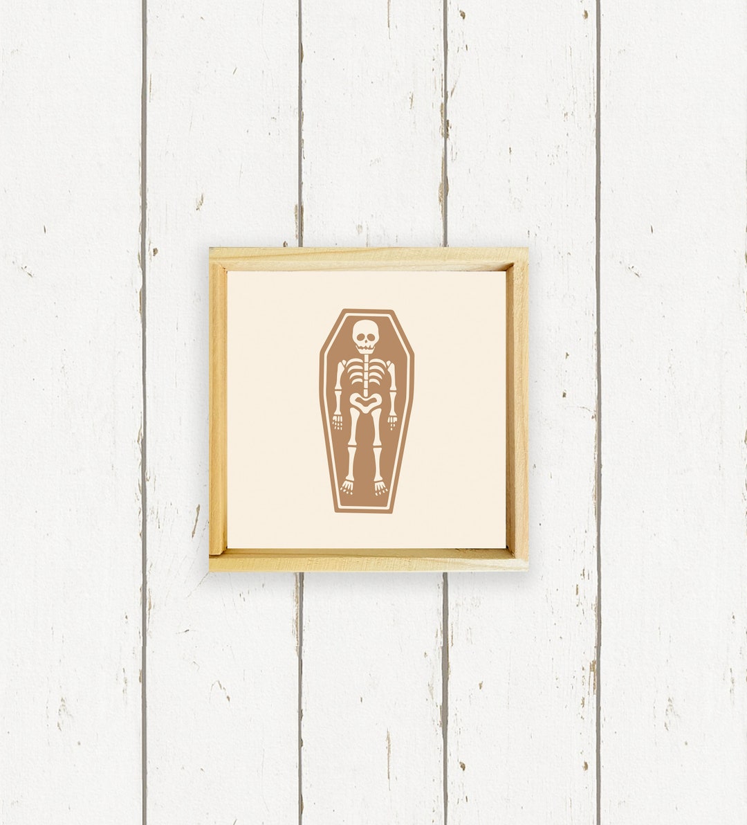 Skeleton in Casket - Handmade Wood Sign - Boho Halloween Home Decor - Etsy