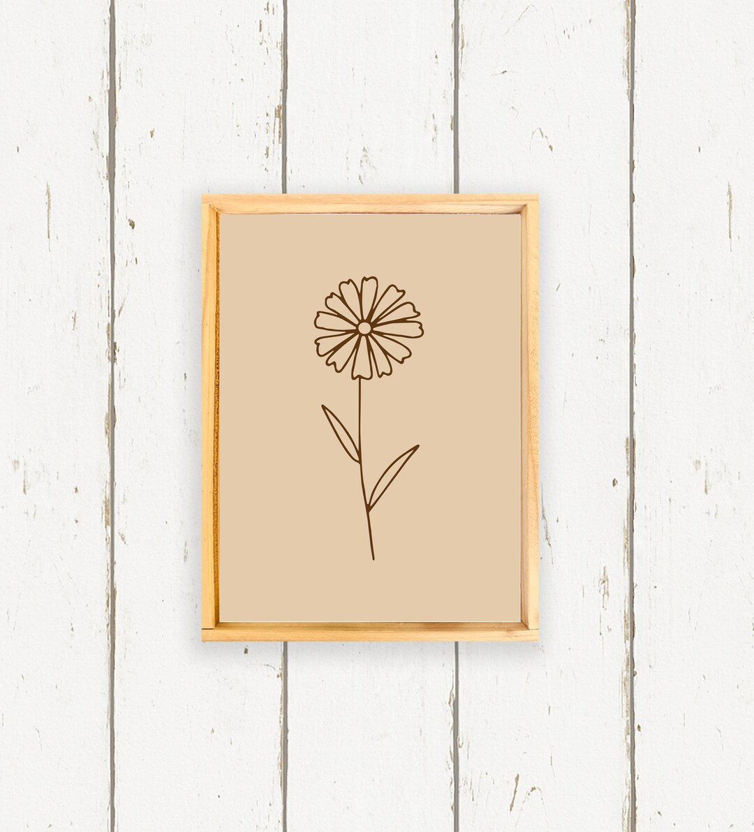 Single Boho Daisy - Hand Made Wood Sign - Boho Home Decor - Etsy