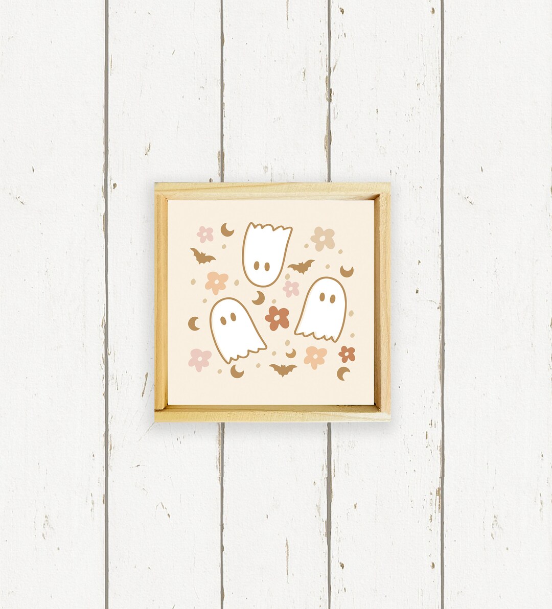 Boho Ghost Cluster - Hand Made Wood Sign - Boho Home Decor - Halloween ...