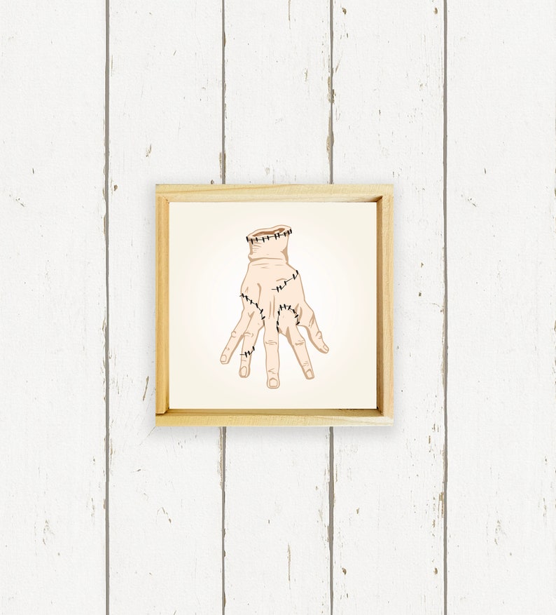 Addams Family - Thing - Hand Made Wood Sign - Boho Home Decor ...