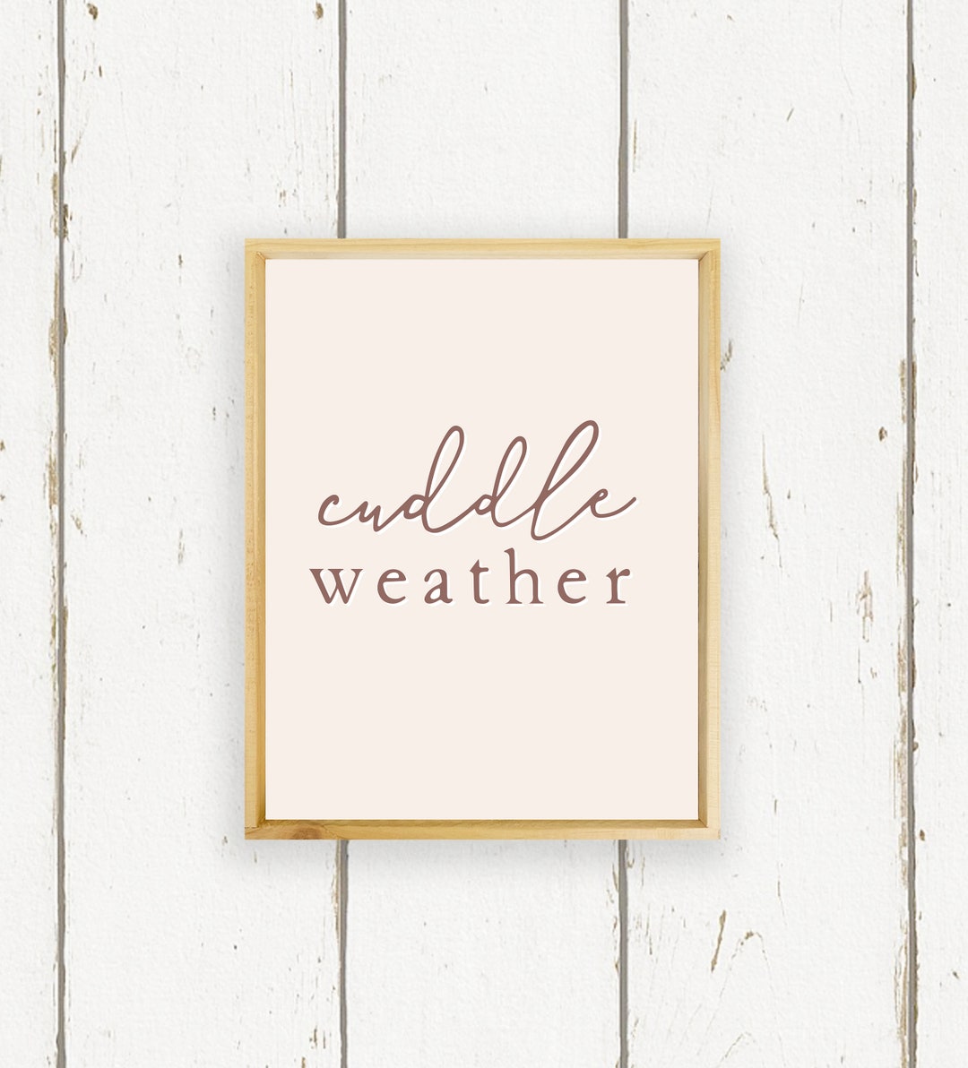 Cuddle Weather - Whimsical Boho Christmas Decor - Handmade Wood Sign - Etsy
