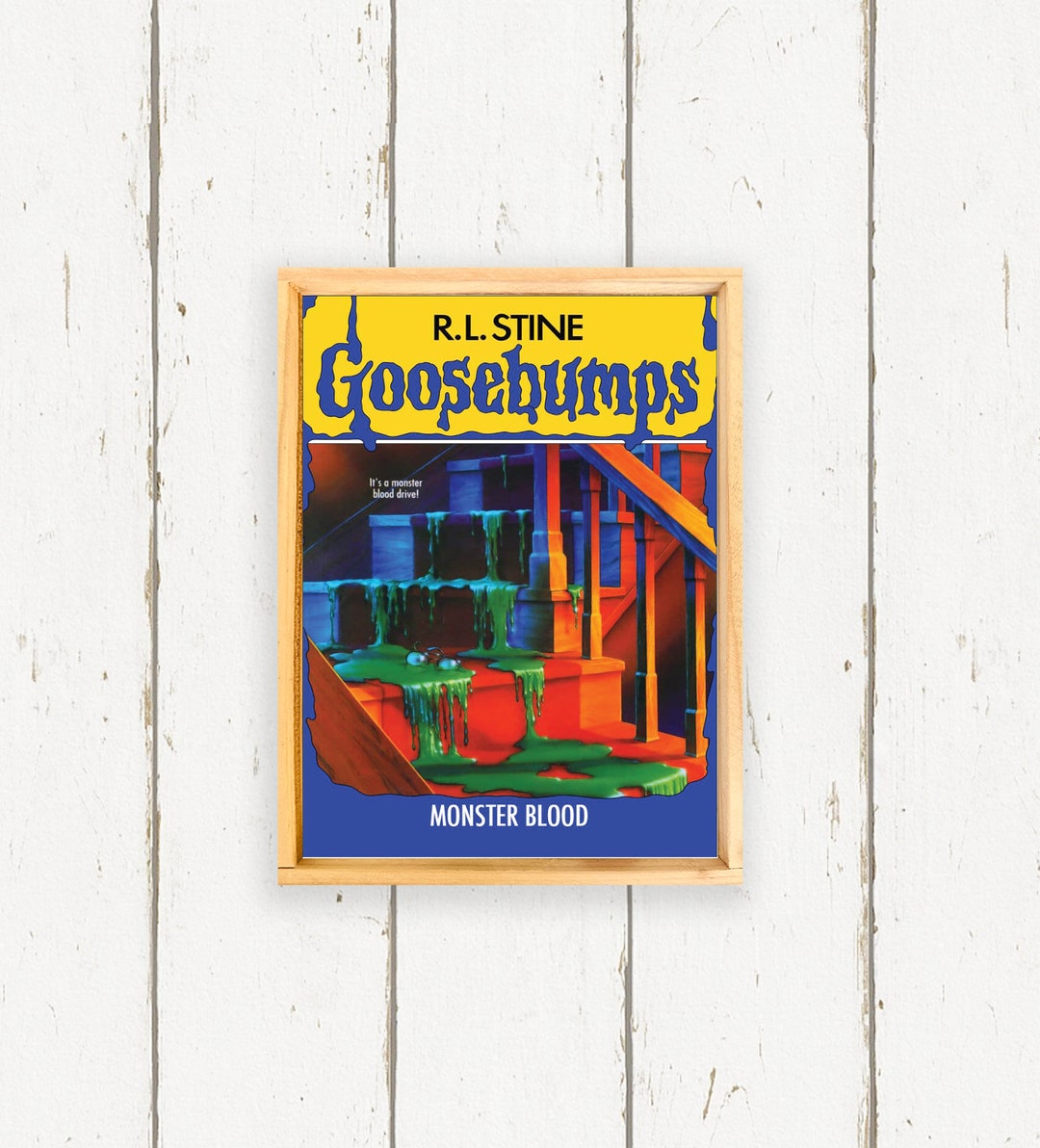 Goosebumps Book Cover - Hand Made Wood Sign - Boho Home Decor ...