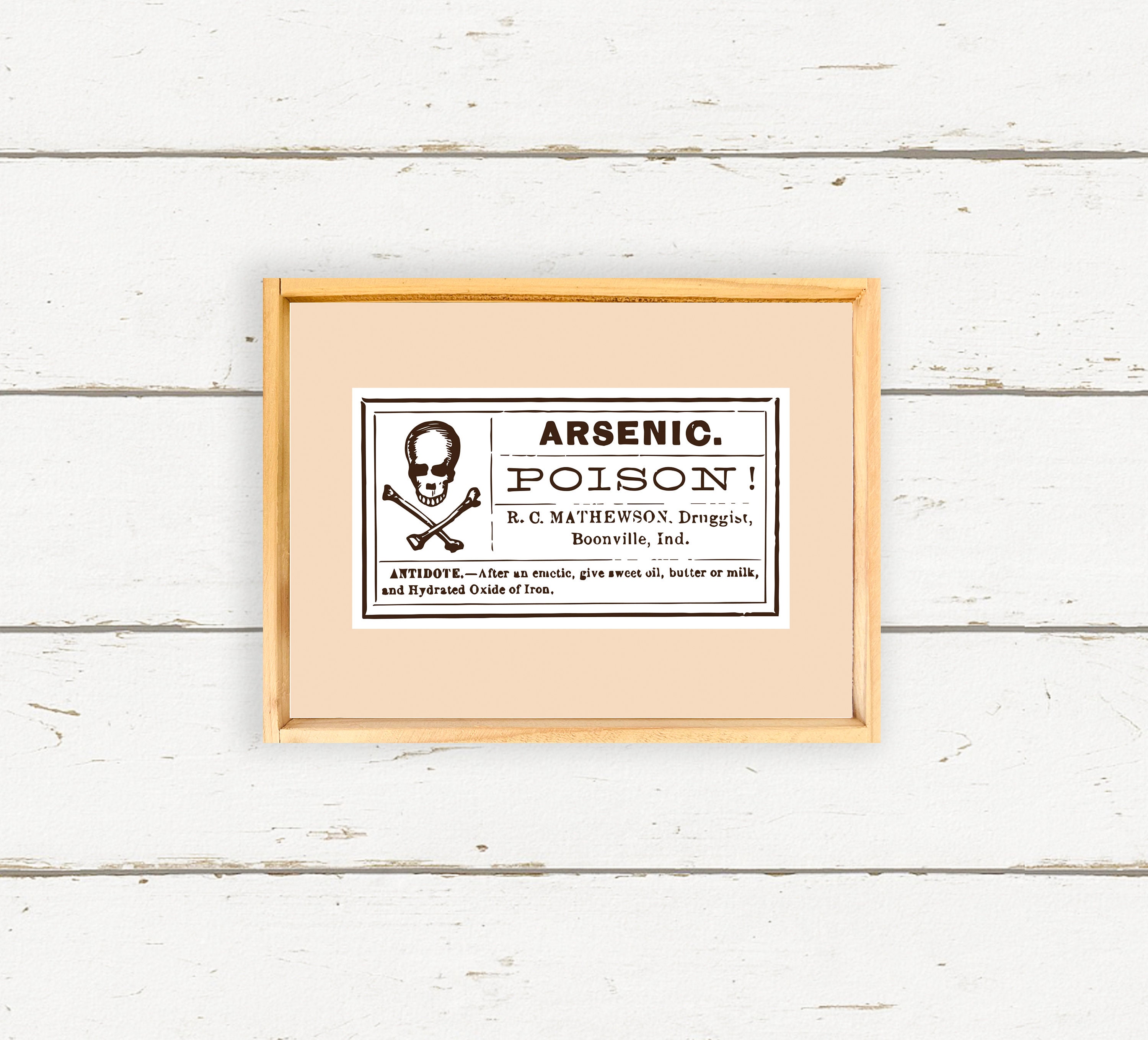 Vintage Arsenic Label