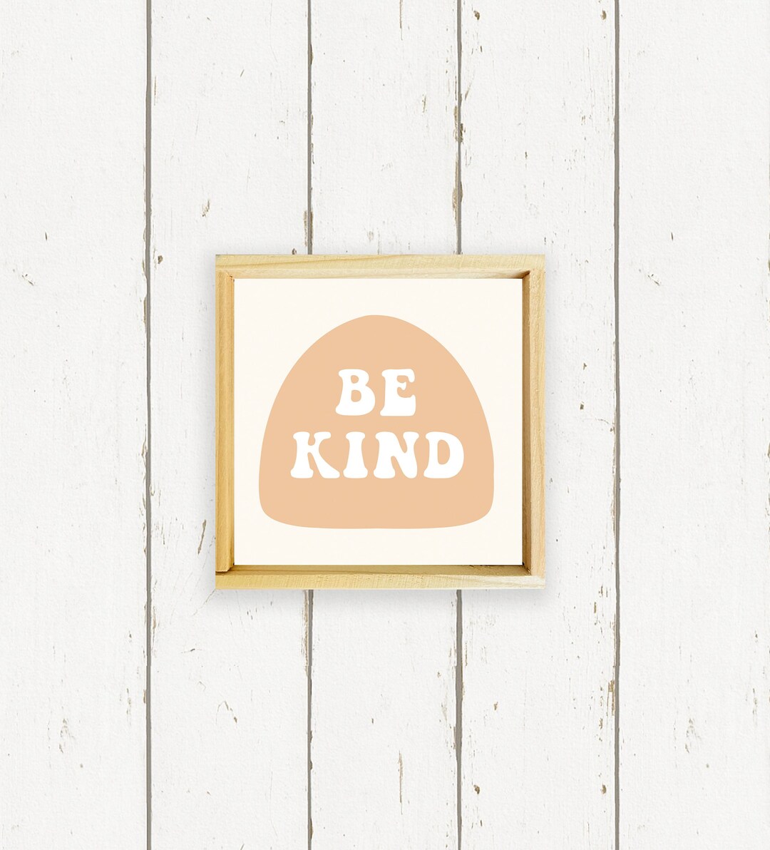 Hand Painted Be Kind Wooden Home Decor Sign Taupe Arch - Etsy