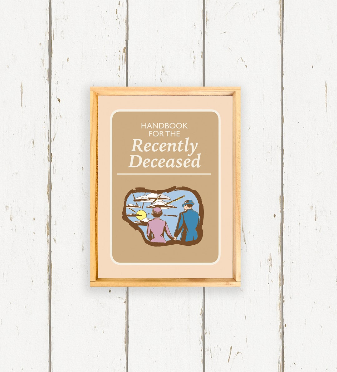 Handbook for the Recently Deceased - Hand Made Wood Sign - Boho Home ...