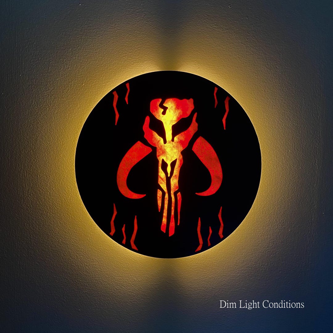 Mandolorian Mythosaur Wall LIGHT for Any Decor, Sci-fi Inspired Glowing ...
