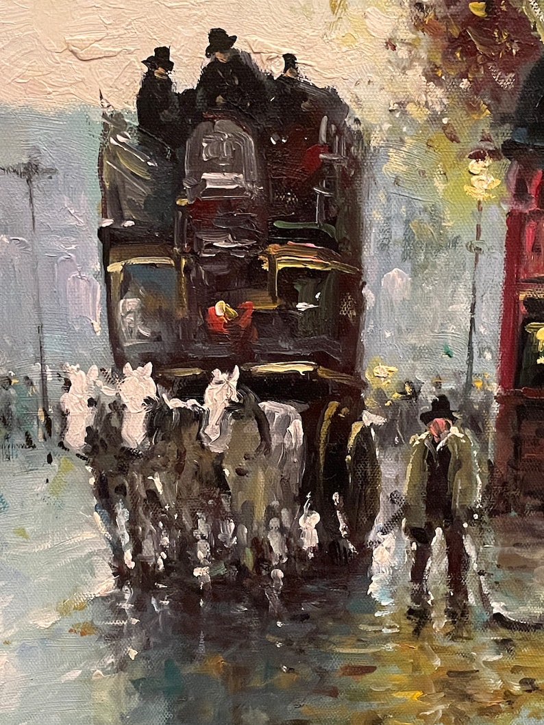 Huge Paris Oil Painting / Post Expressionism / 32 X - Etsy