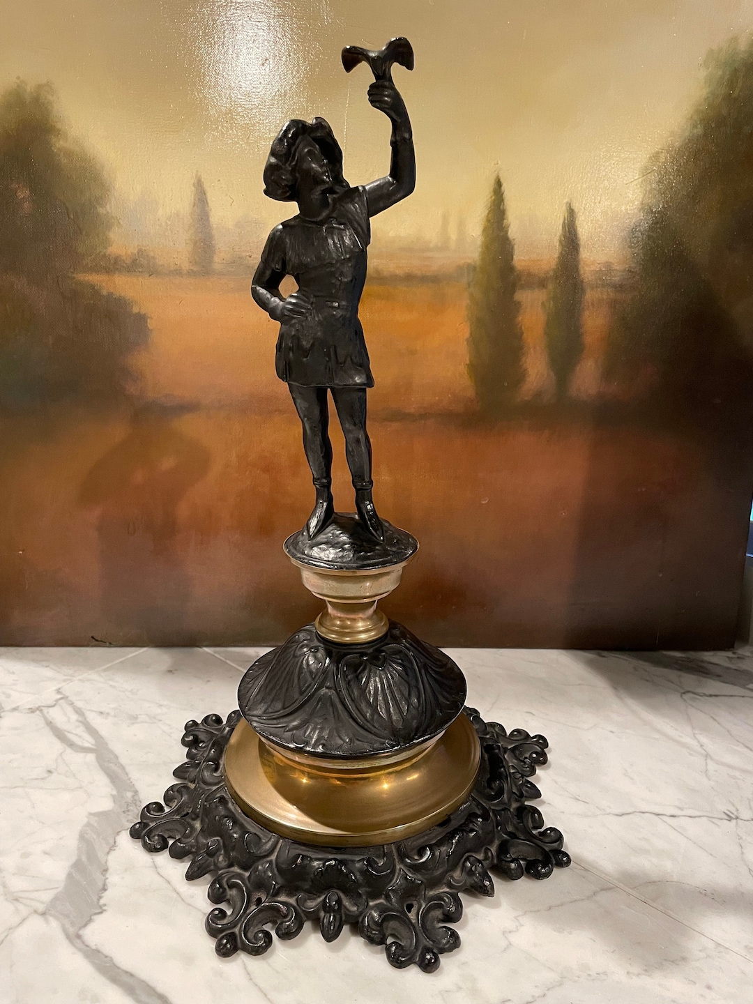 Le Fauconnier / French Antique Falconer Statue / Renaissance Falconer ...