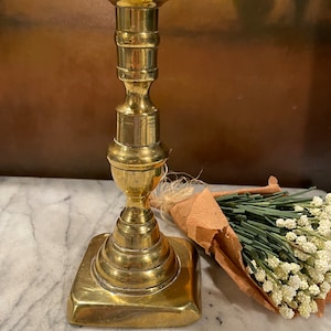 Antique Cast Brass English Candle Holder / Circa 1700's or Older ...