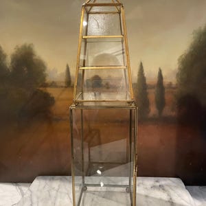 Two Glass and Brass Shadow Boxes Vitrines for Displaying Mementos ...