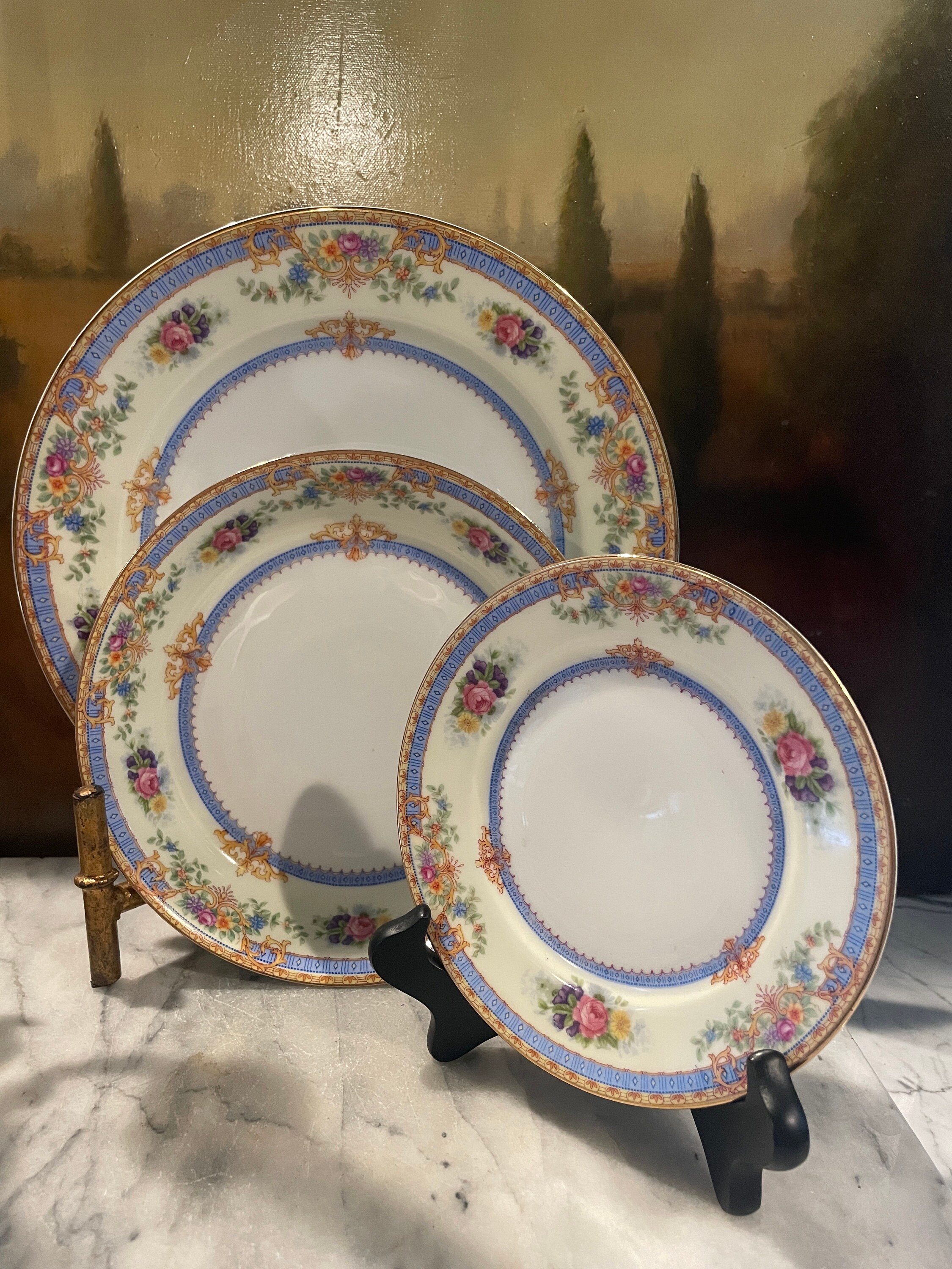 Glorious KPM Porcelain Dinnerware Set - Germany / Fine Bone China / 3 ...