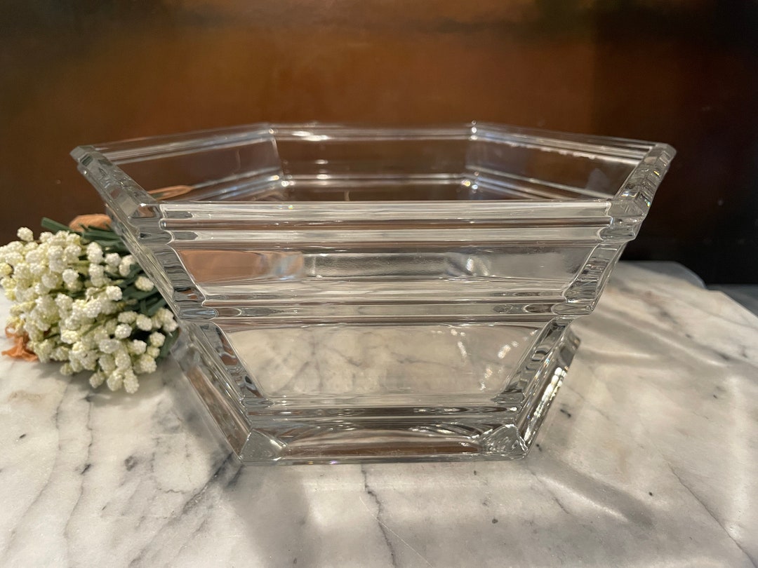 Dazzling Tiffany & Co Windham Crystal Bowl / 9" Wide / Hexagonal Shape ...