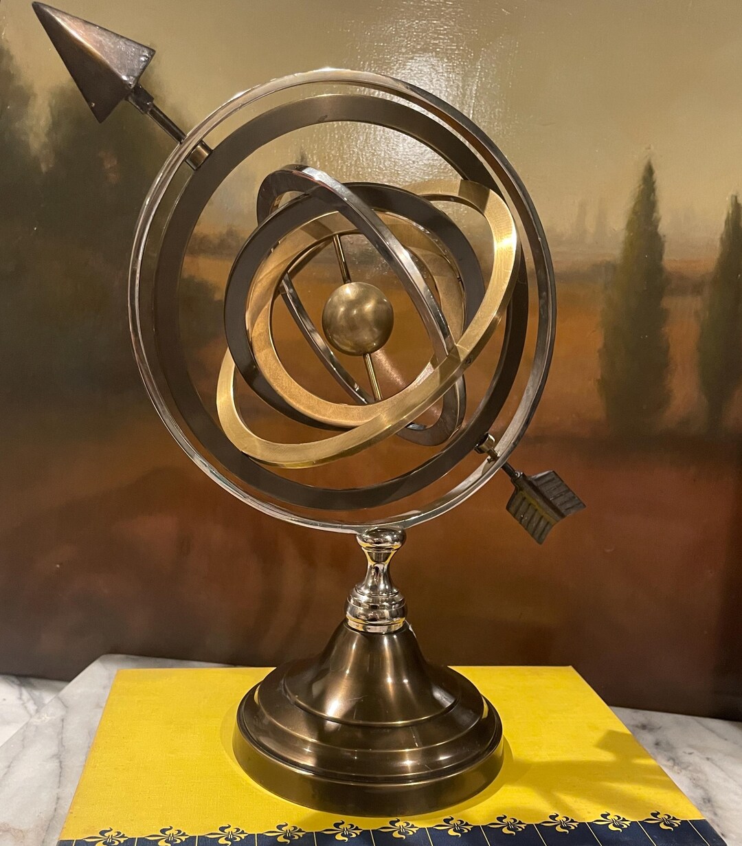 Decorative Armillary in Three Finishes / Decor for Mantle, Bookshelf or ...