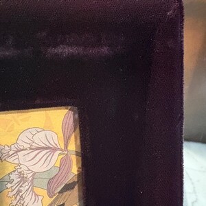 Rich Velvet Covered Photo Frame in Deep Purple Aubergine / Added ...