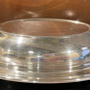 Oval Covered Silver Side Dish Server / Silver Serving / Holiday Serving ...