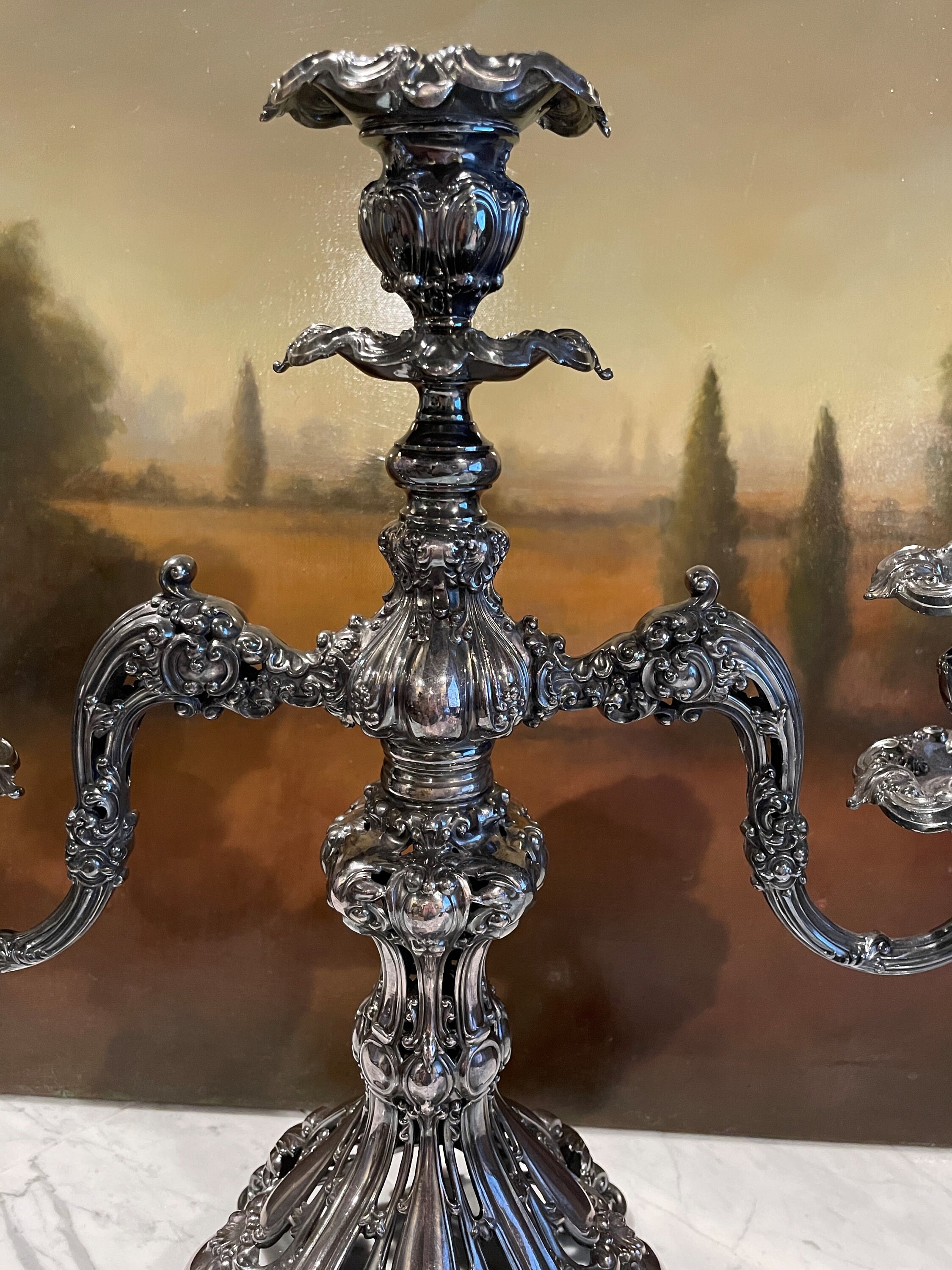 Pair Reed and Barton Renaissance Pattern 3-light Candelabrum / - Etsy