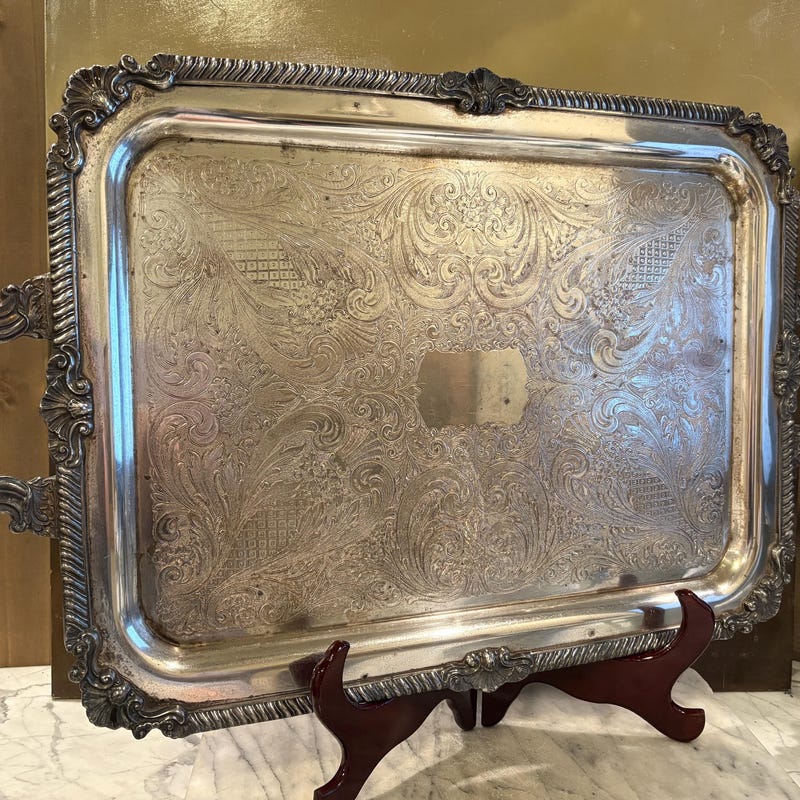 Sterling Silver Trays and Platters - Etsy