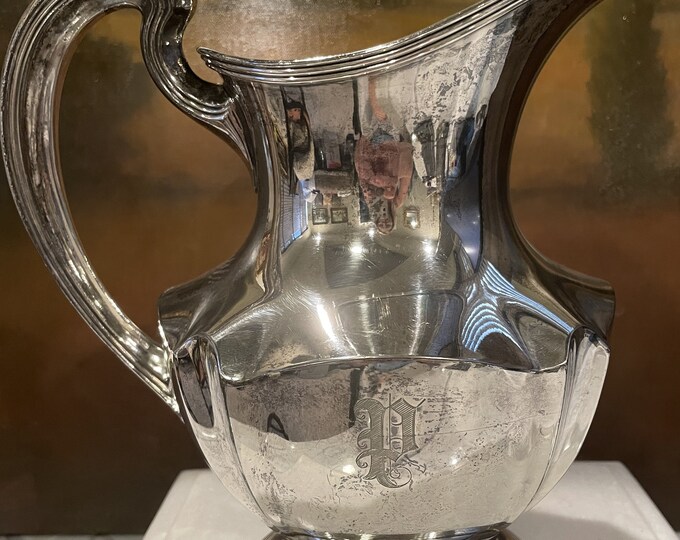 Antique 1920's Wallace Bros Silver Pitcher V51 / Silver Holloware ...