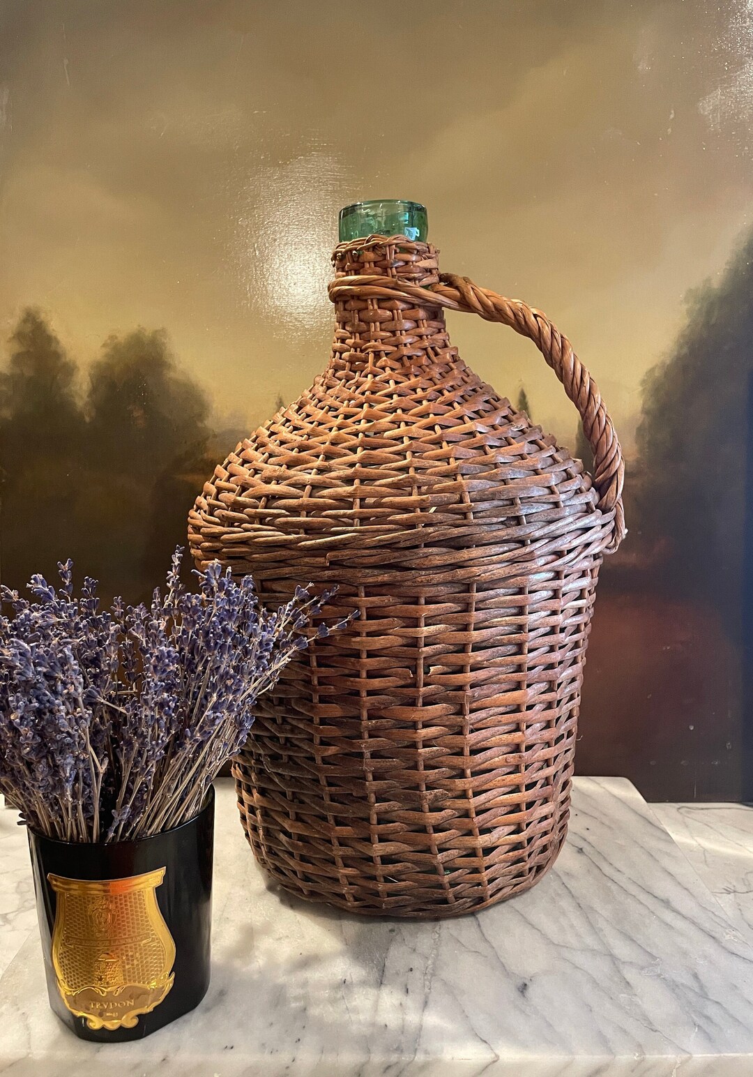 Large Scale Vintage French Demijohn Car Boy Encased in - Etsy