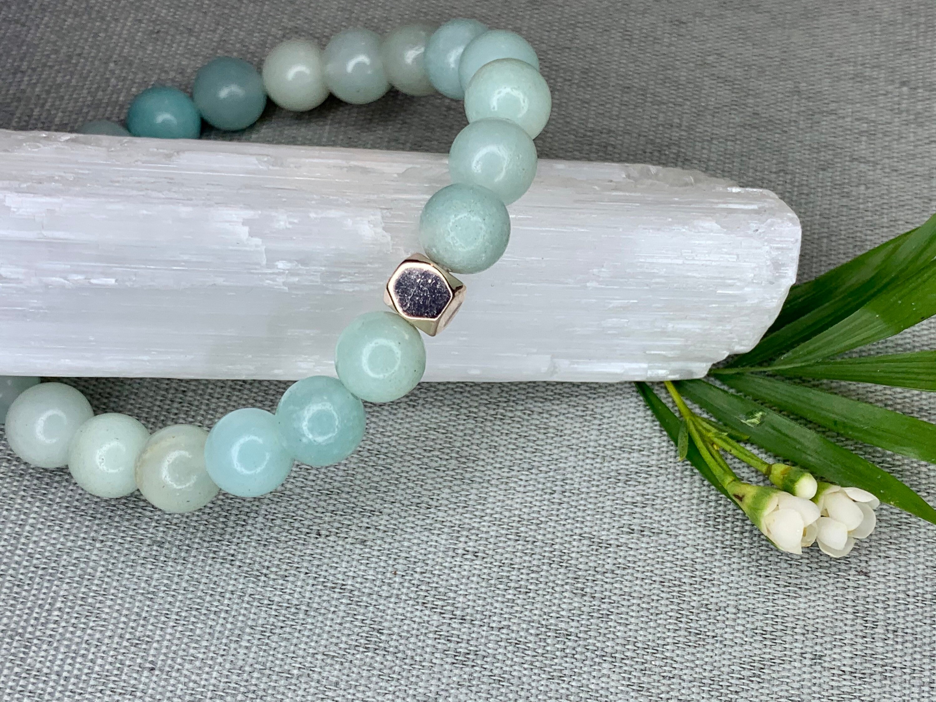 CHARGED Amazonite Crystal Bracelet 8mm Bracelet Beaded - Etsy