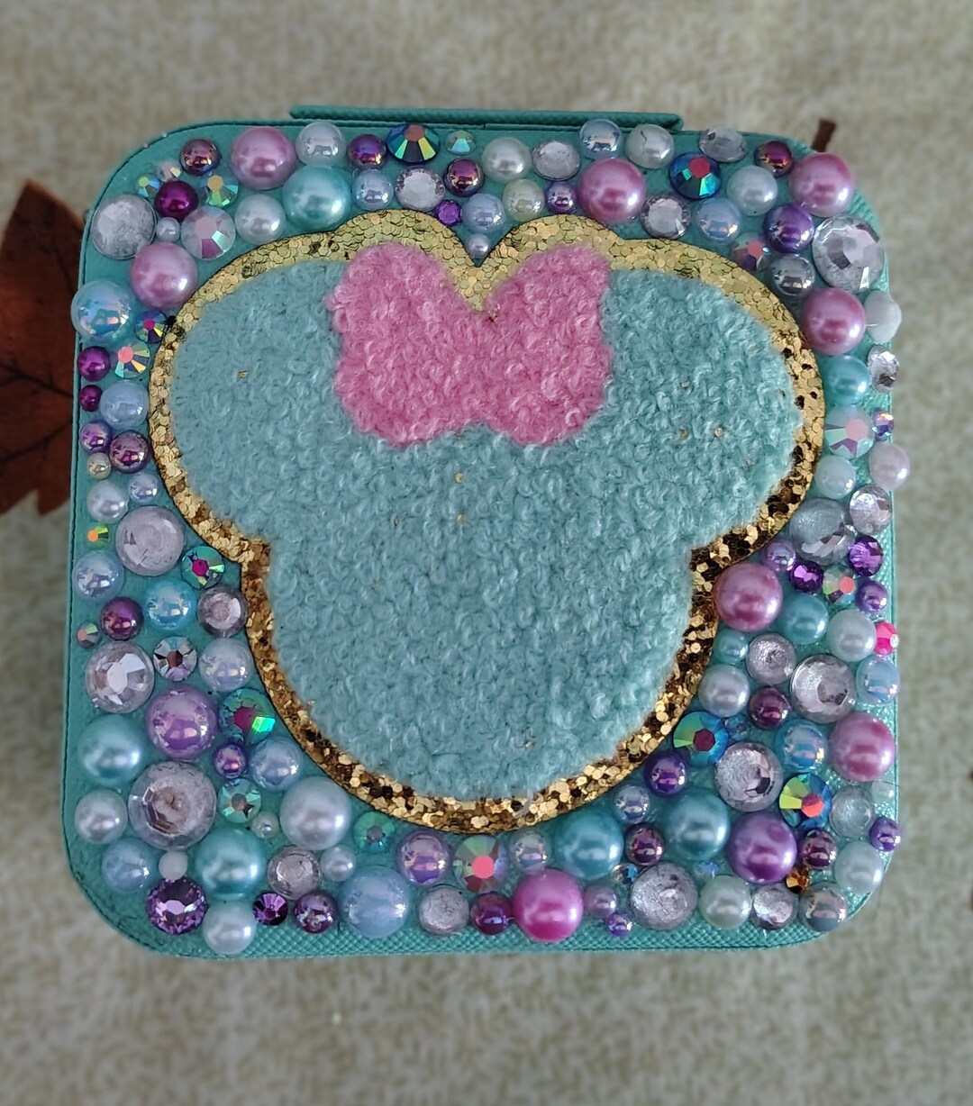 Hand Beaded Travel Jewerly Box Minnie Mouse Ears - Etsy