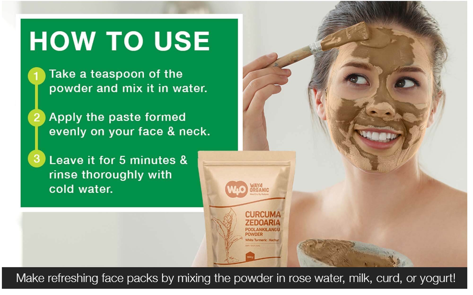 White Turmeric/poolankilangu/curcuma Zedoaria/kachur Root Ground Powder ...