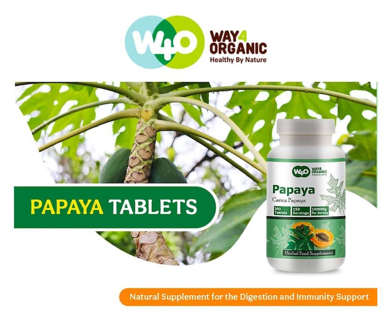 Papaya Leaf Extract Capsules (tablets) - 300 Pills, 150 Servings, 1000 ...