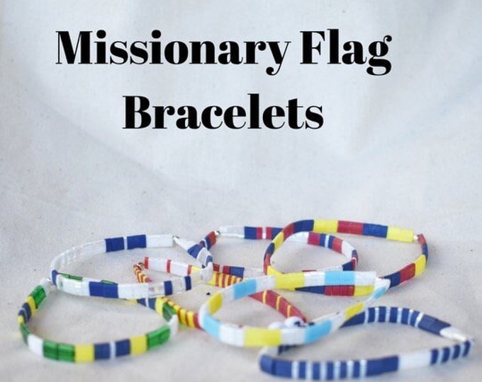 Missionary Flag Bracelet | Custom Bracelet | Missionary Gift | LDS ...