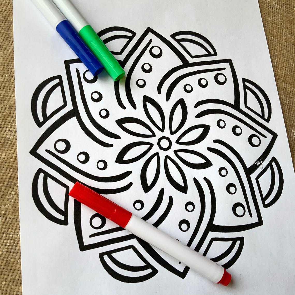 Low-Vision coloring pages with extra thick lines simple | Etsy