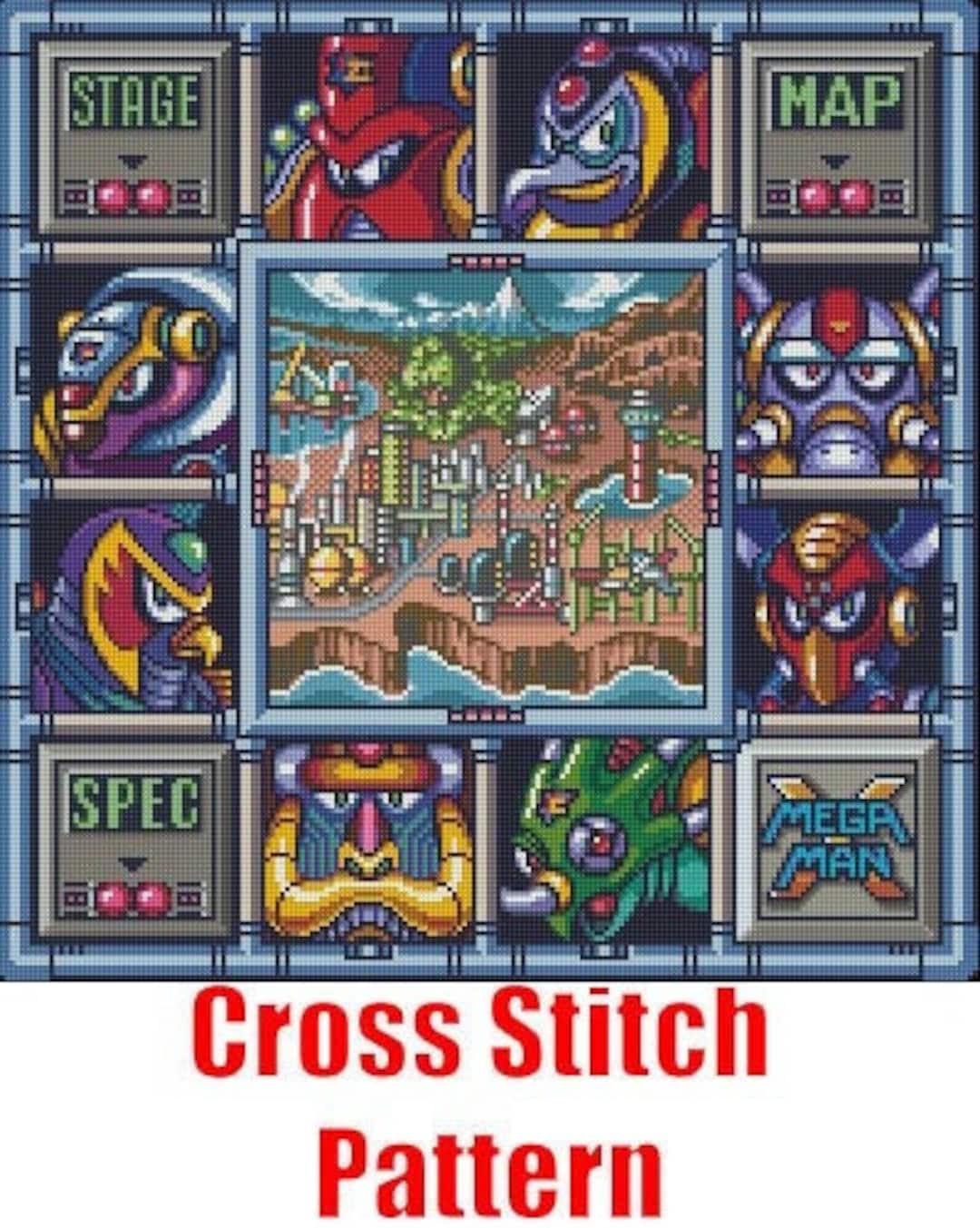 Megaman X Stage Select Screen Cross Stitch Pattern - Etsy