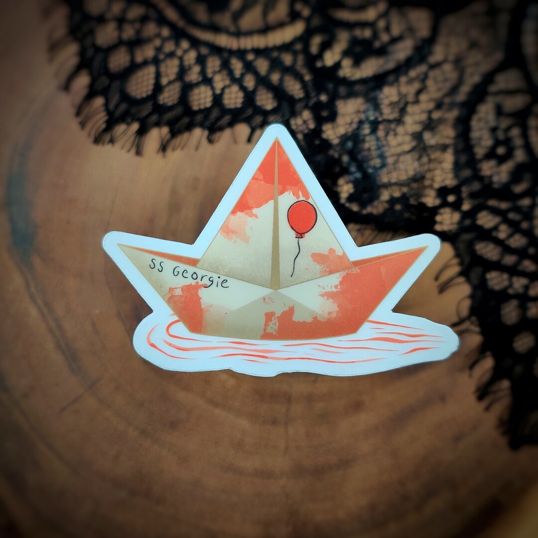 IT Paper Boat Clear Sticker: Horror Movie SS Georgie - Etsy