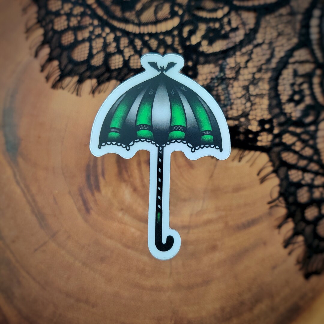 Gothic Bat Parasol Sticker, Clear Sticker, Gothic Umbrella Sticker ...