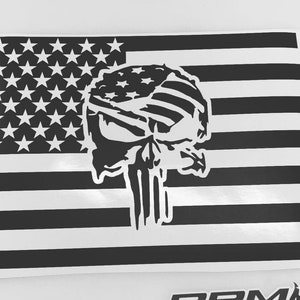 Dodge RAM Pickup Rear Sliding Window Decal - Punisher Logo - Fits 2009 ...