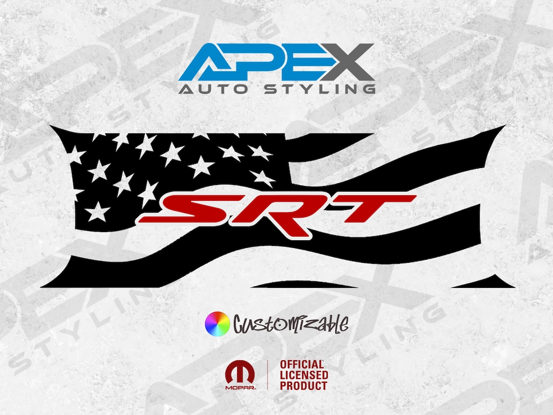 Challenger Taillight Divider Decal - 1 Layer - SRT Logo (multiple ...