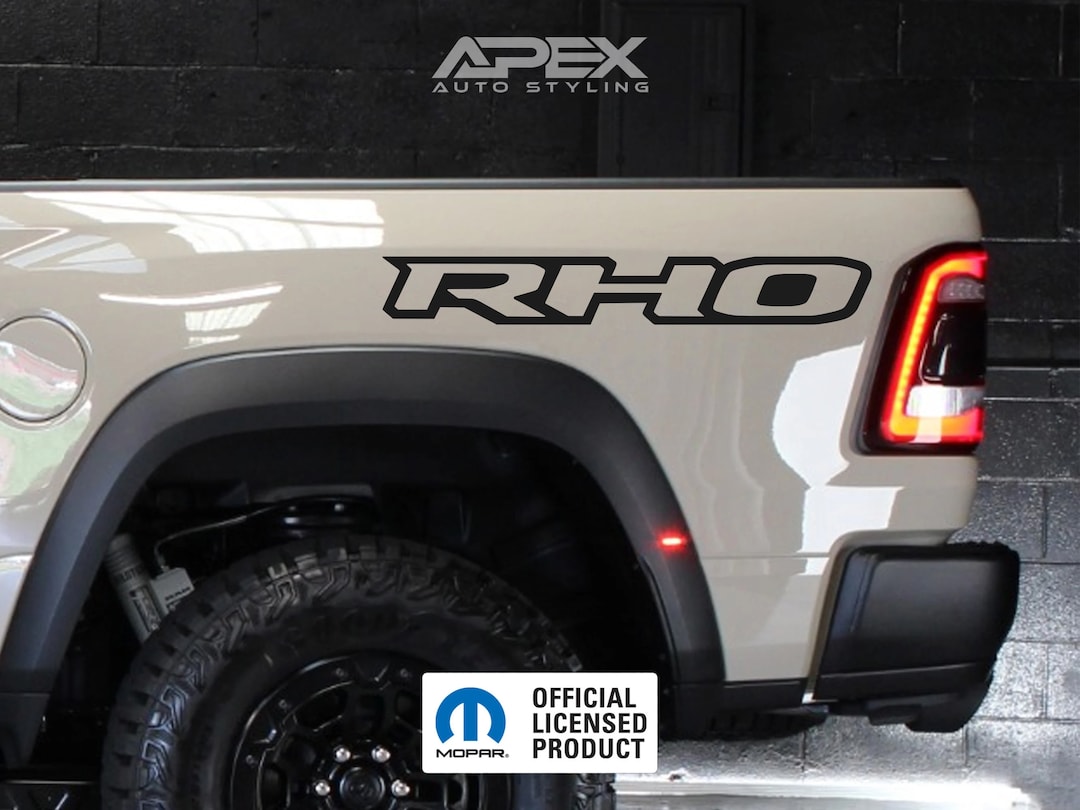 Mopar Licensed RAM RHO Bedside Decals - OEM Size (set of 2) (custom ...