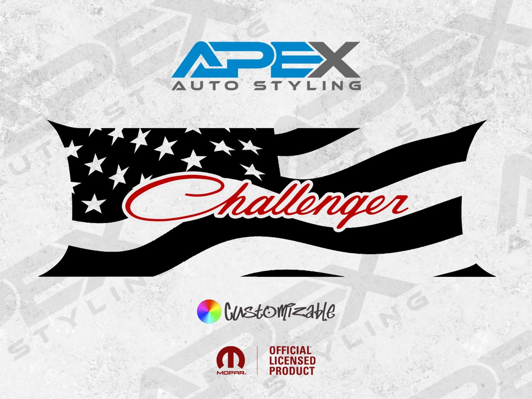 Challenger Taillight Divider Decal - 1 Layer - Challenger Script Logo ...