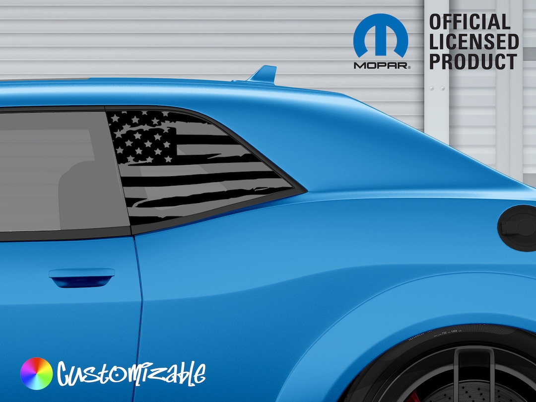 2008+ Dodge Challenger Quarter Window Decals - USA Flags - Etsy